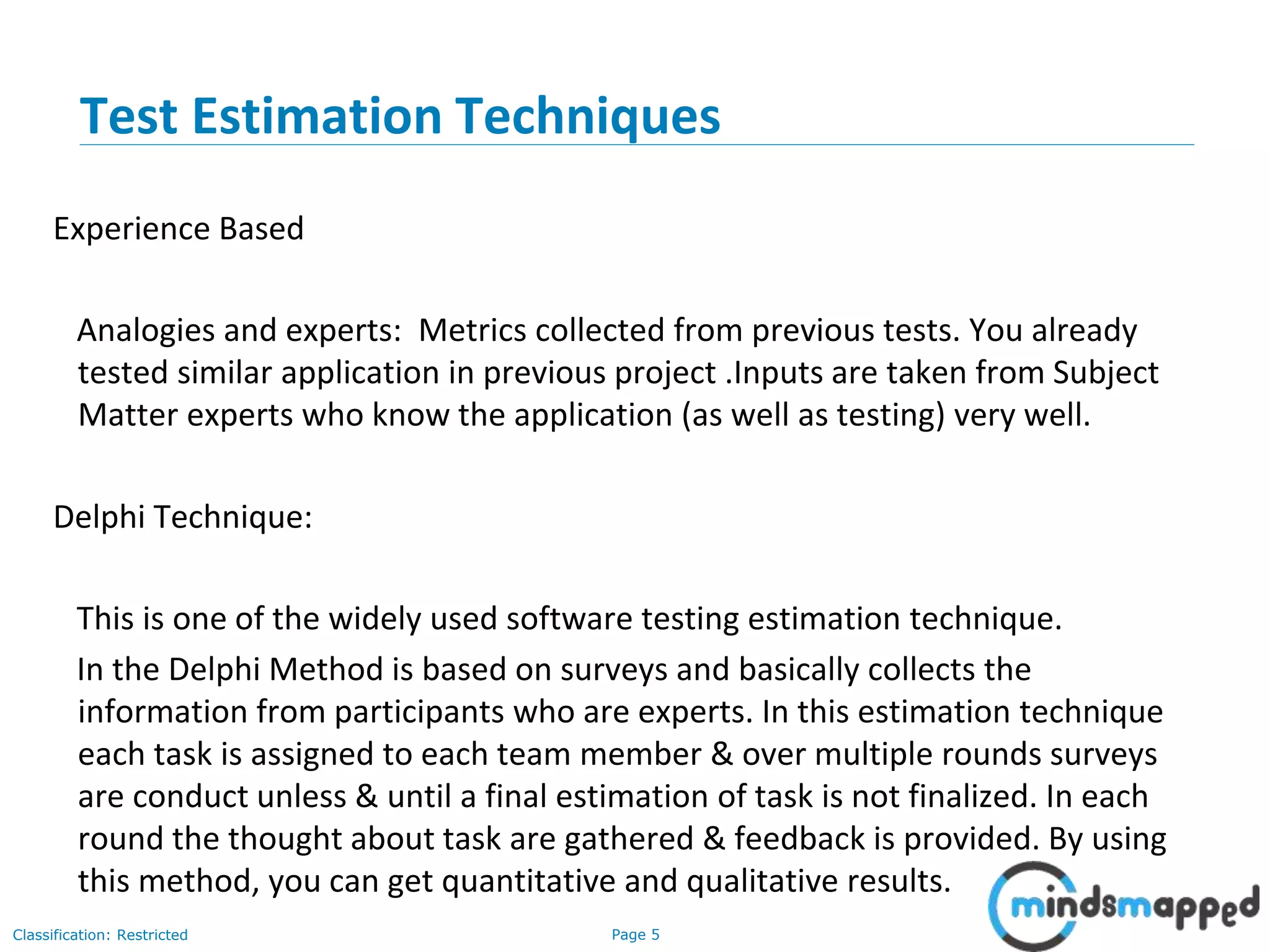 Session 07 - Estimation Technique | PPT