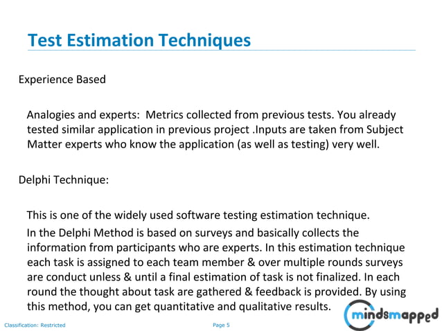 Session 07 - Estimation Technique | PPT