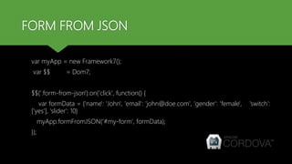 Cordova training - Day 7 - Form data processing | PPT