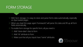 Cordova training - Day 7 - Form data processing | PPT
