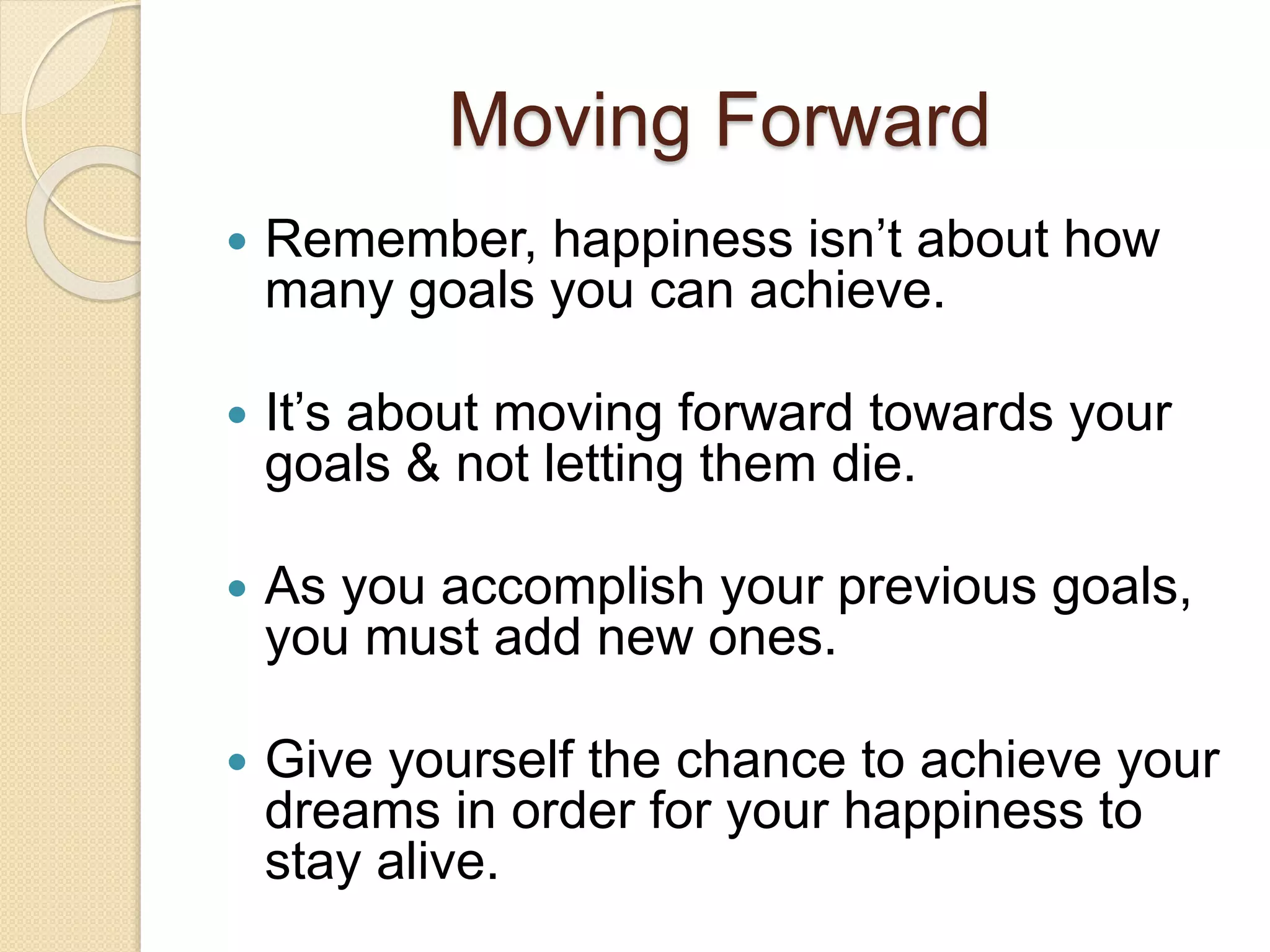 Keep Your Goals & Dreams Alive | PPT