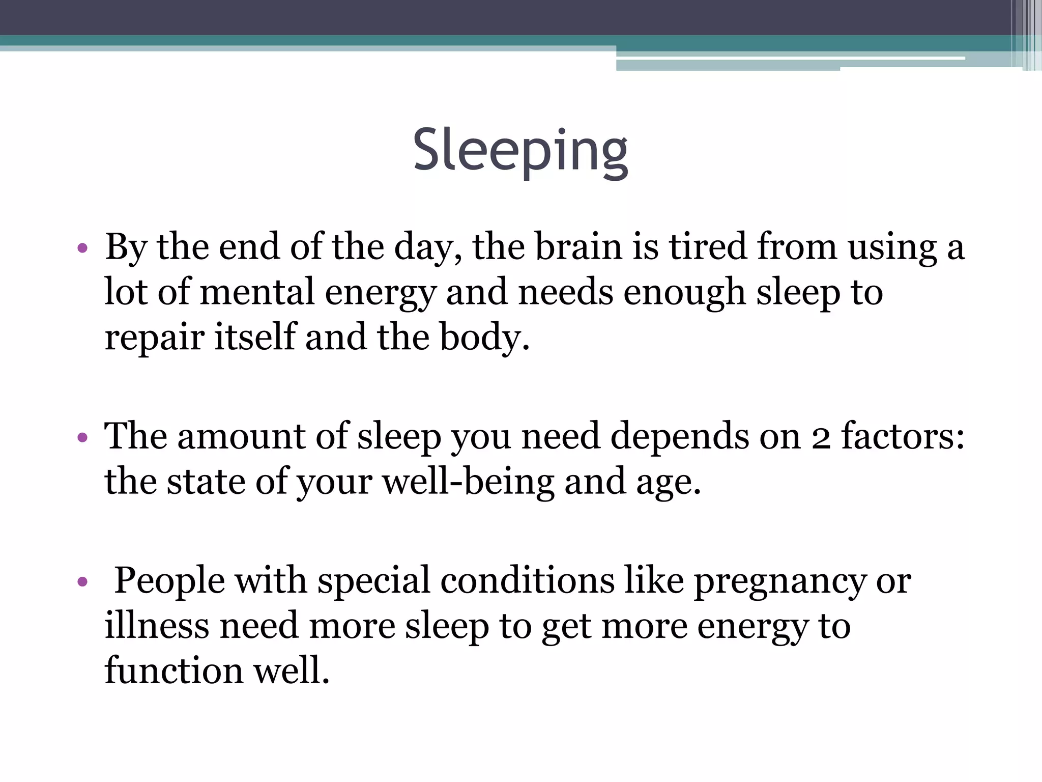 Nutrition, Exercise, & Sleep | PPTX