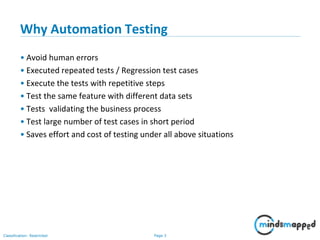 Quick Test Professional (QTP/UFT) | PPSX