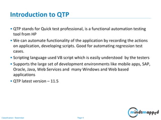 Quick Test Professional (QTP/UFT) | PPSX