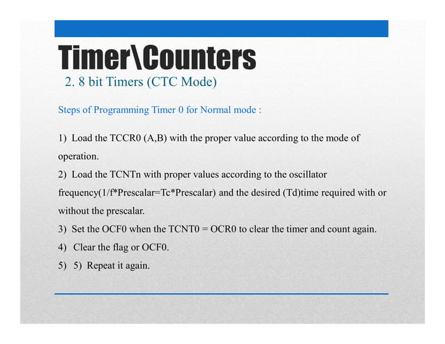 AVR_Course_Day7 timers counters and interrupt programming | PDF ...