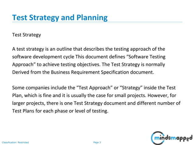 Test Strategy and Planning | PPTX | Computing | Technology & Computing