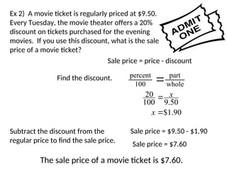 Day 8 - Percents and Total Cost answers.ppt