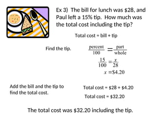 Day 8 - Percents and Total Cost answers.ppt