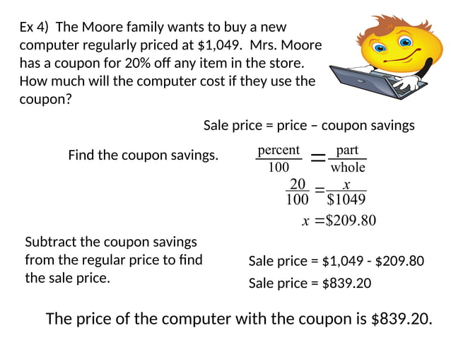 Day 8 - Percents and Total Cost answers.ppt