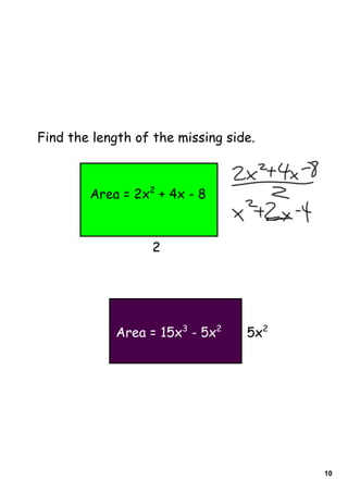 Day 8 dividing polynomials by monomials | PDF | Computing | Technology & Computing