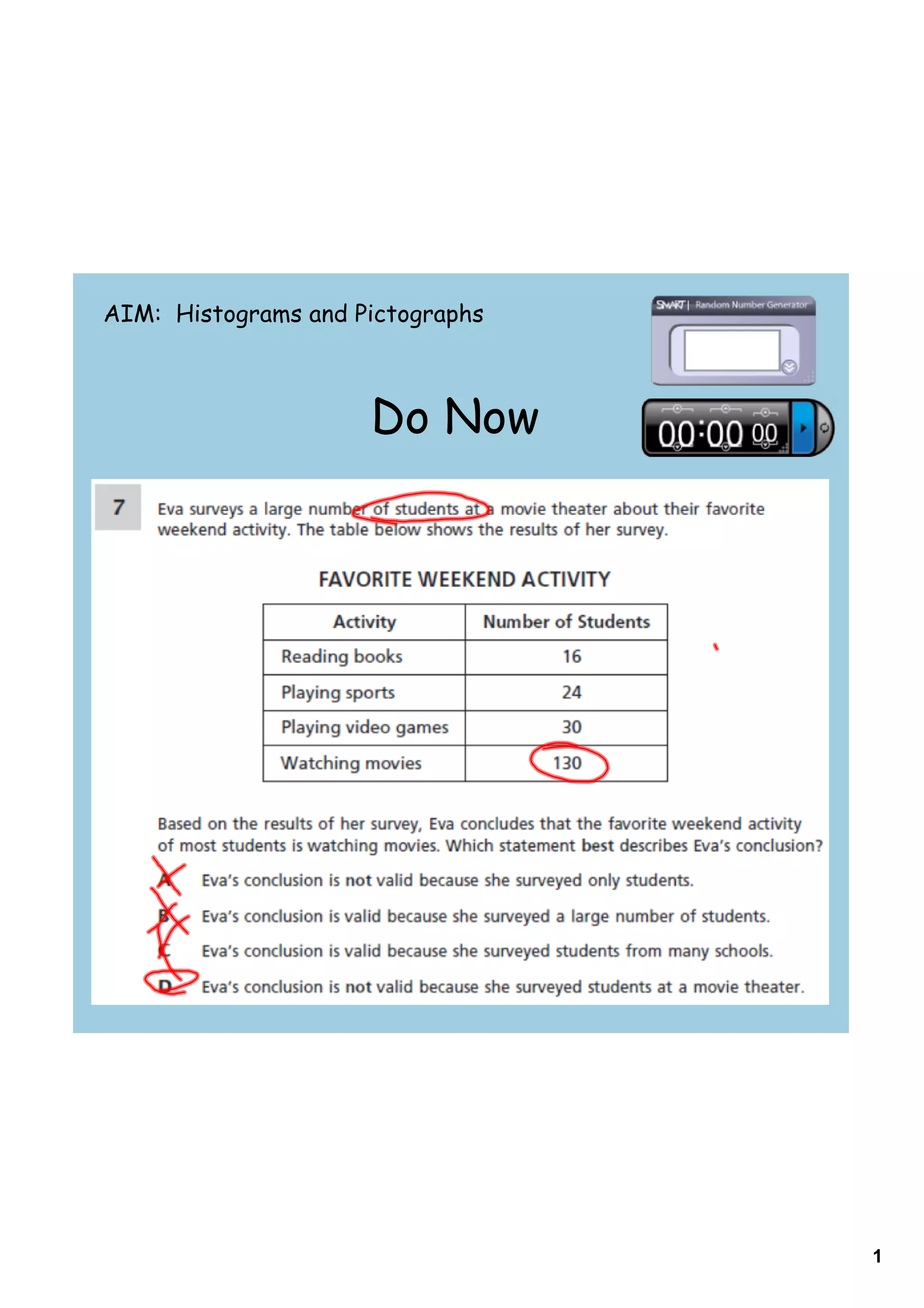 Day 8 histogram and pictograph | PDF