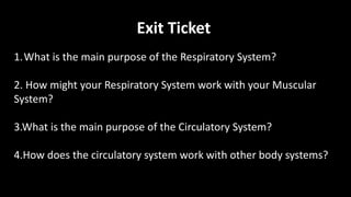 Day 9 - 11 - Human Body Systems - Respiratory and Circulatory Systems.pptx