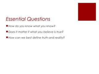 Day 9 Defining Truth | PPT