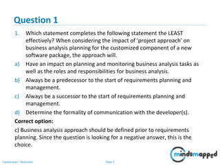 Business Analysis Question and Answers | PPT