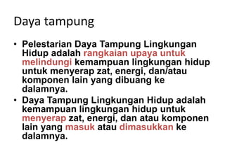 Daya dukung lingkungan | PPT