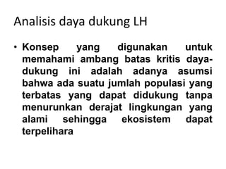 Daya dukung lingkungan | PPTX