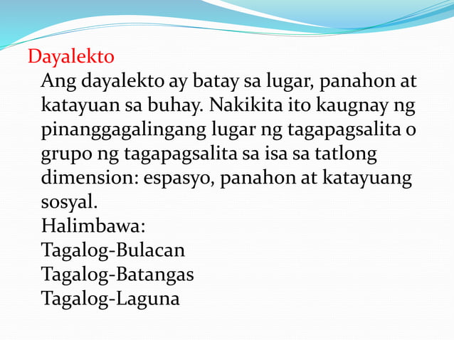 Dayalek at idyolek | PPTX