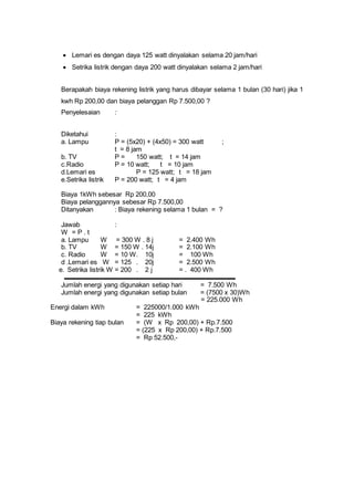 Daya listrik sd rumah belajar | DOCX