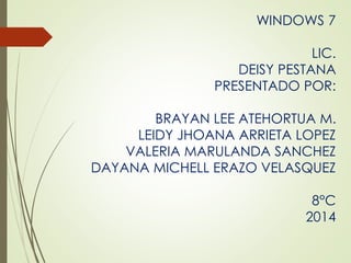 sistema operativo windows 7 | PPTX
