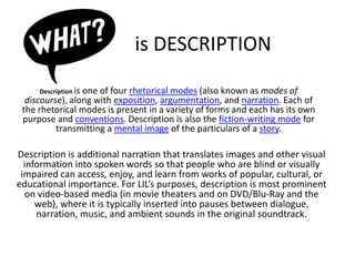 DESCRIPTION | PPTX | Food & Drink