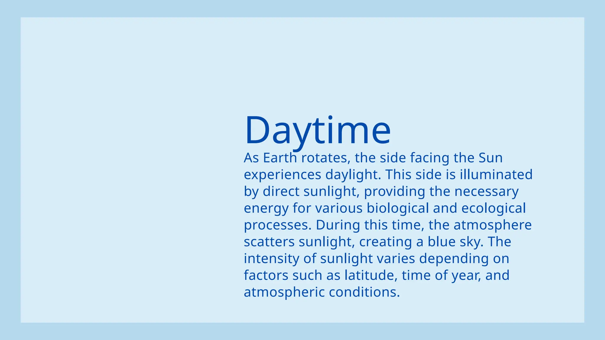 Day and Night Cycle Science Presentation | PPTX