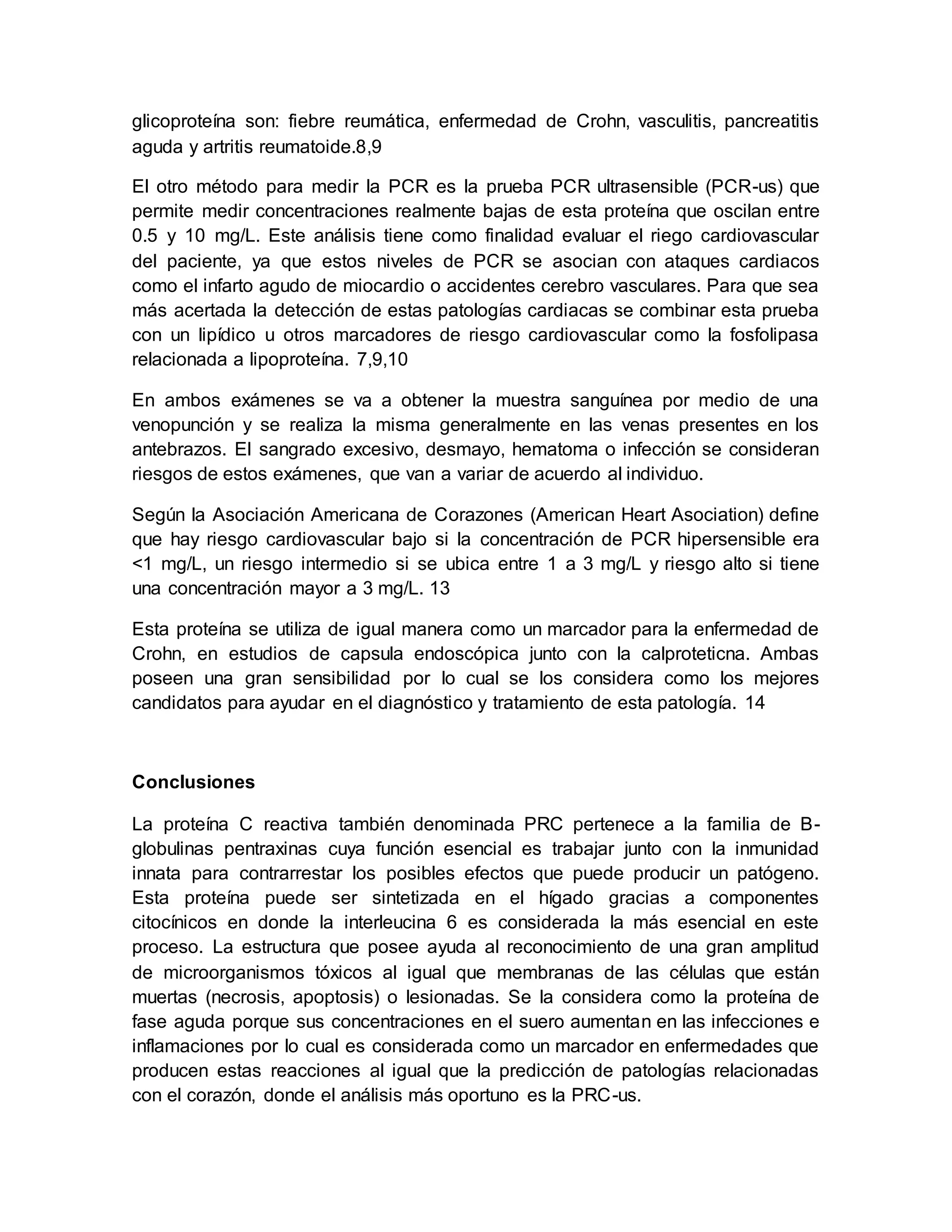 Proteína C reactiva | DOCX