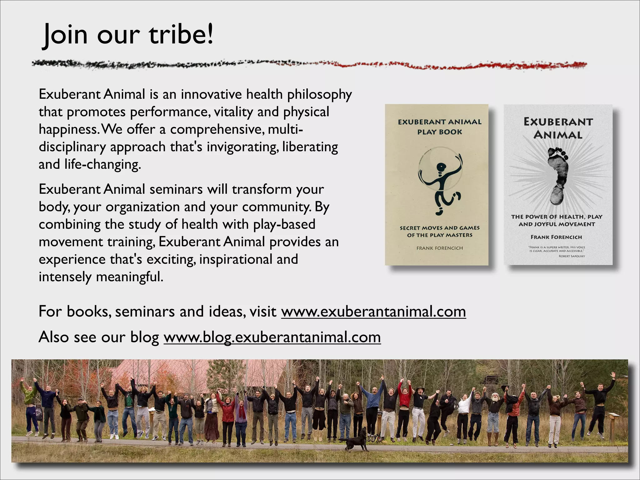 Exuberant Animals in action: philosophy and practice of natural fitness ...