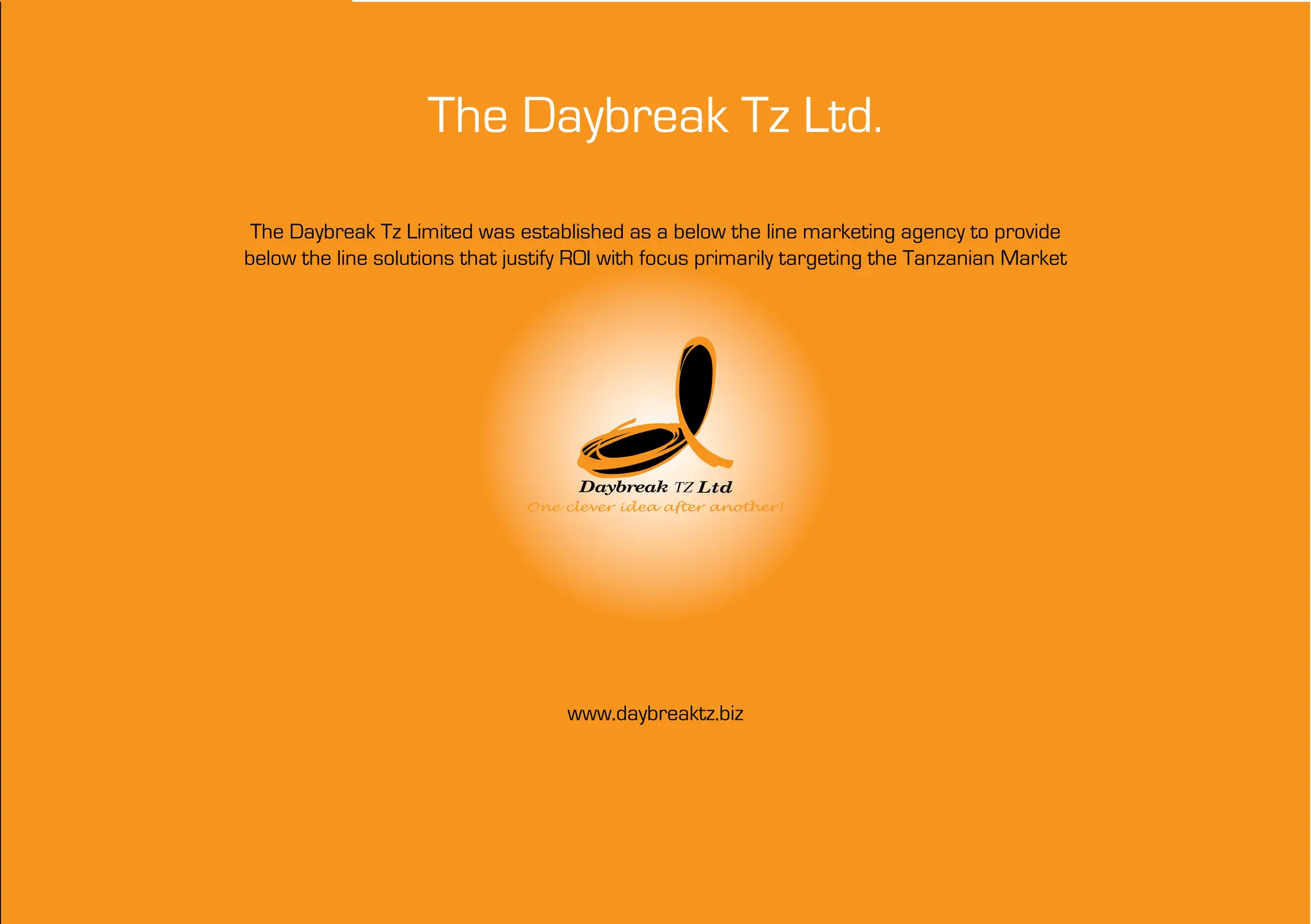 Daybreak Company Profile General layout and design | PPT