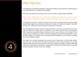 Daybreak Company Profile General layout and design | PPT