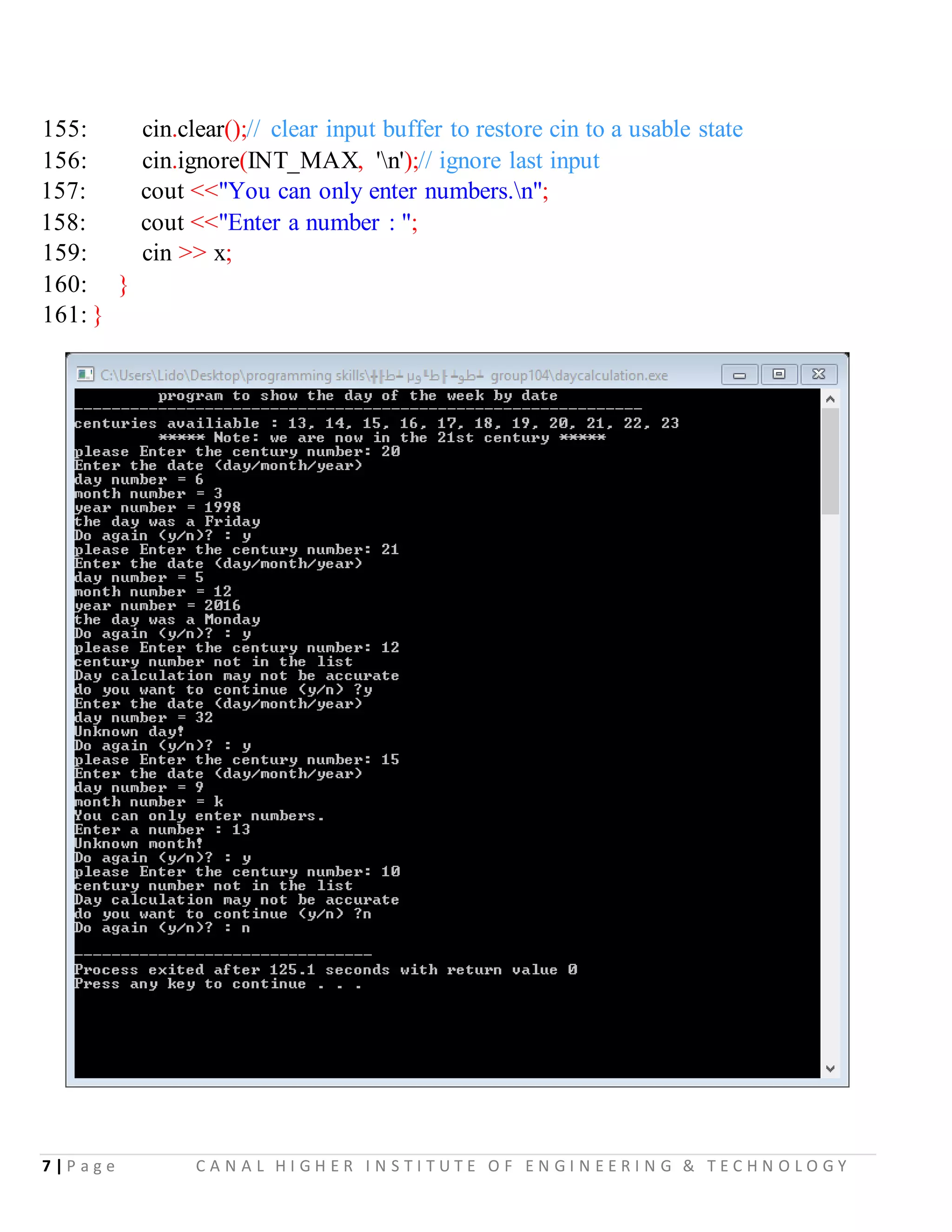 C++ program: Day calculation .cpp
