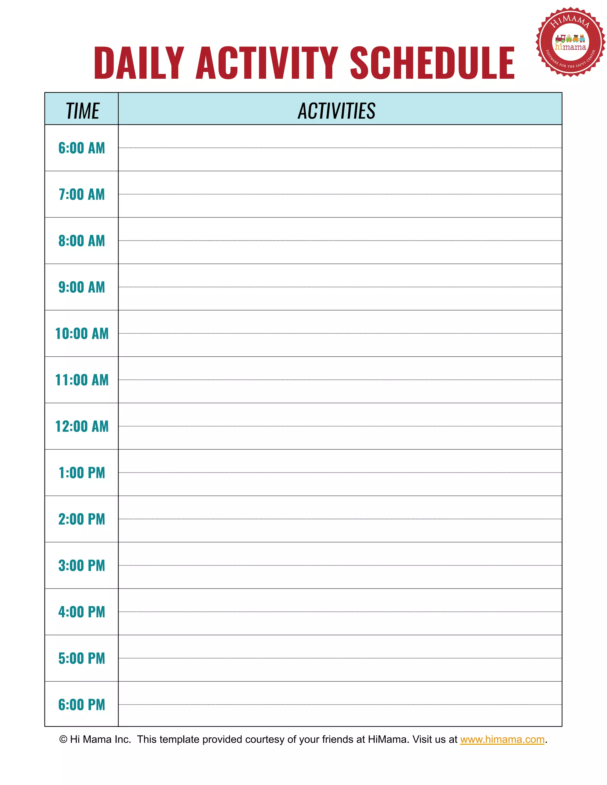 Daycare & Preschool Daily Schedule | PDF