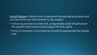 Day care anesthesia | PPTX