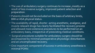 Day care anesthesia | PPTX