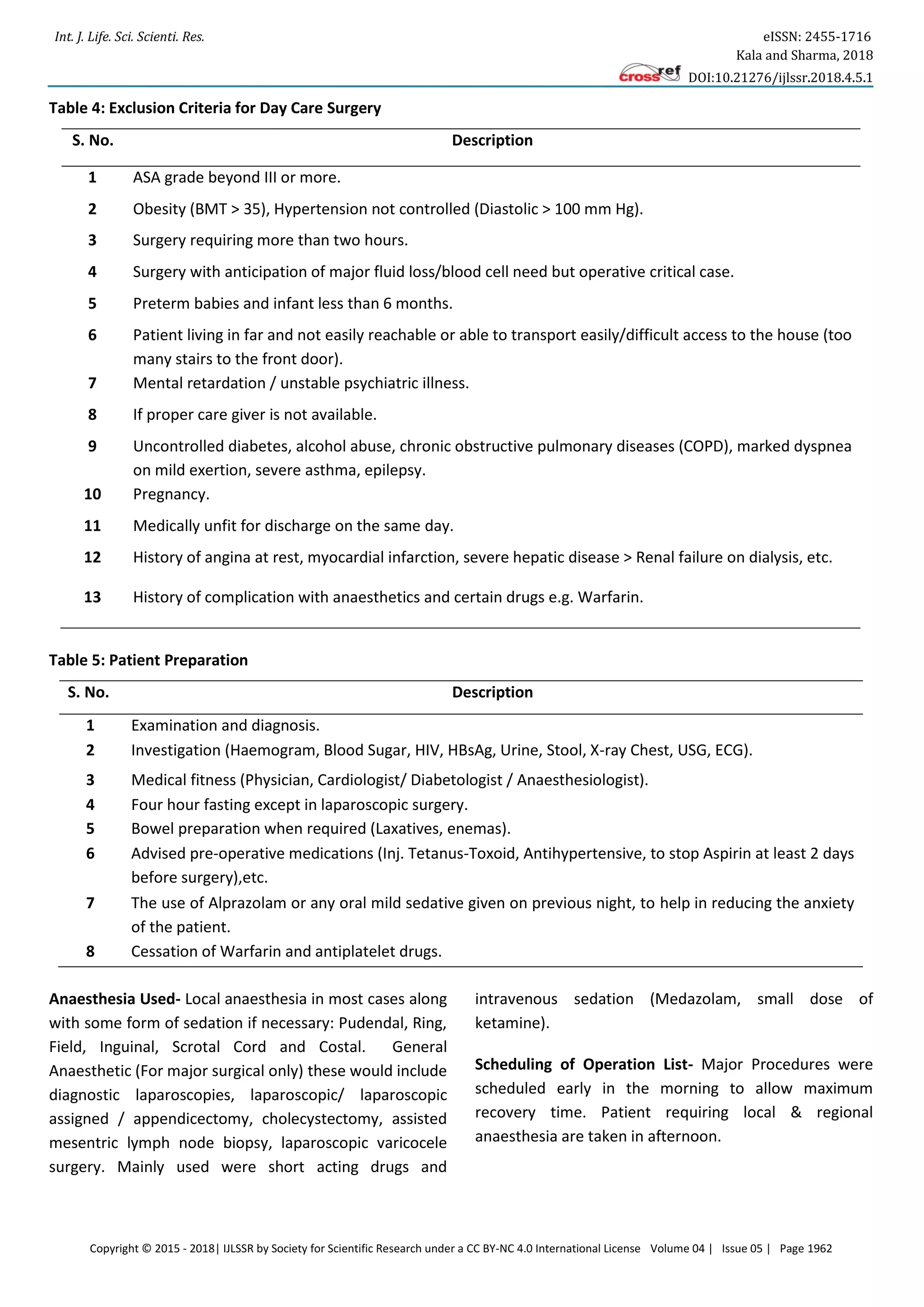 Day Care Surgery in Tertiary Level Hospital | PDF