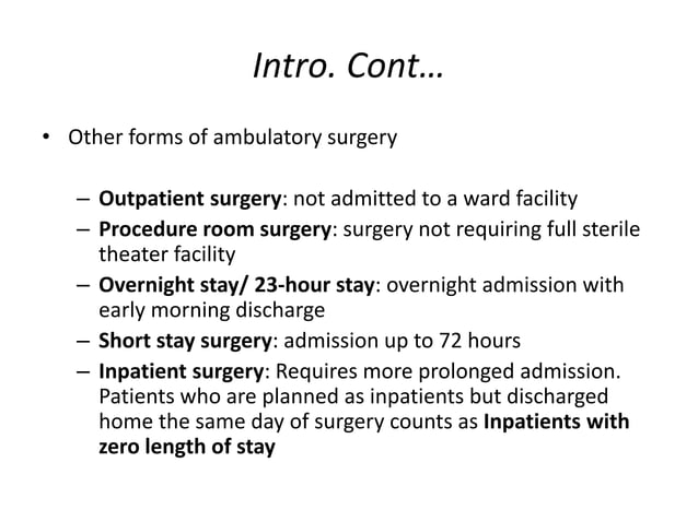 Day case surgery | PPTX | Surgery | Medical Health