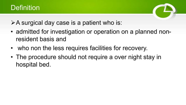 Anaesthesia for Day Case Surgery.pptx | Surgery | Medical Health