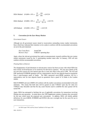 Day count conventions and accrual factors | PDF