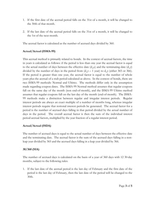 Day count conventions and accrual factors | PDF