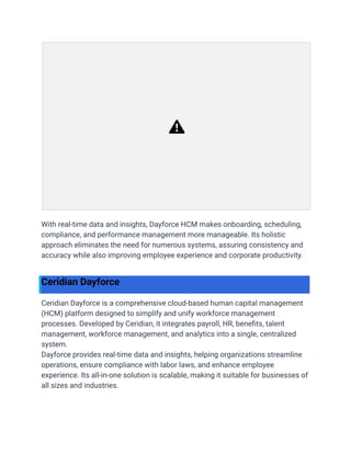 Dayforce HCM: The Complete Human Capital Management Solution | PDF