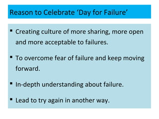Day for Failure | PPT