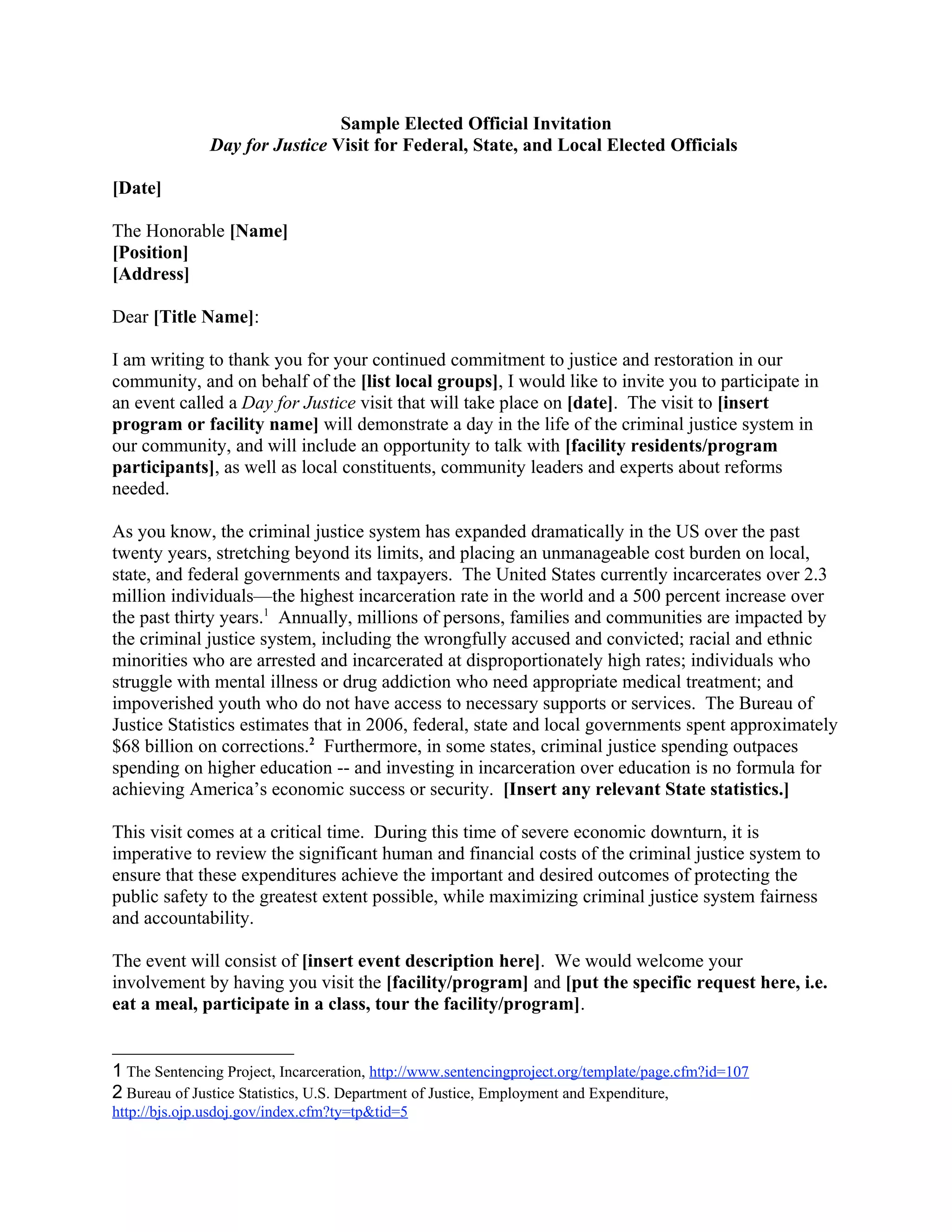 Day for justice sample letter october 2011_final | DOC