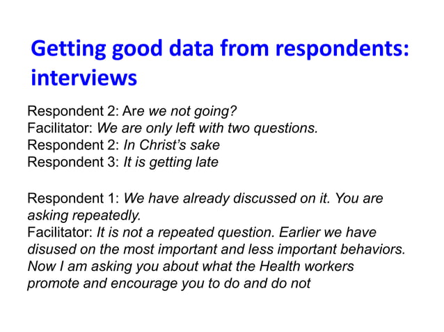 Day four qualitative workshop presentation | PPT