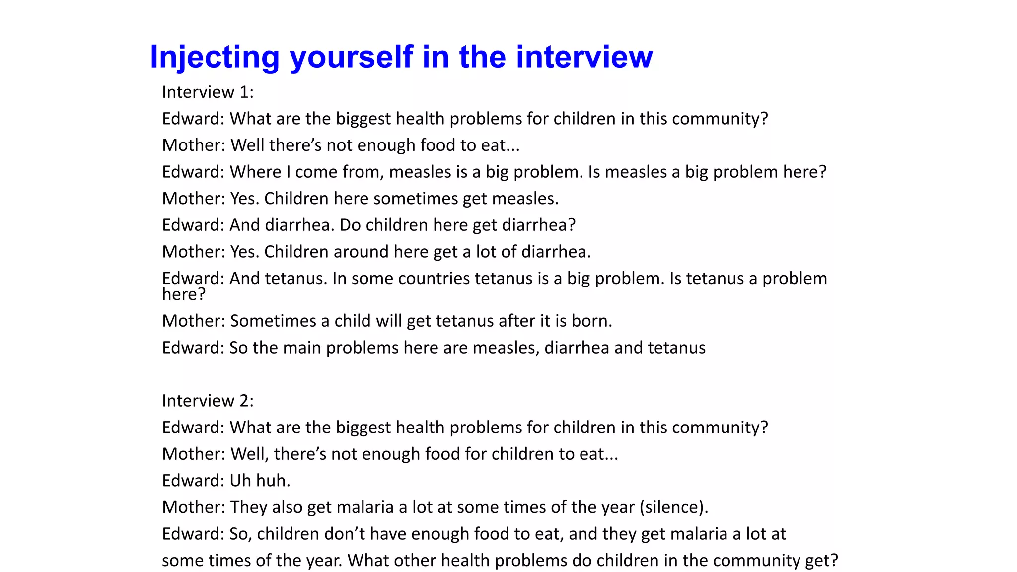 Day Four qualitative workshop | PPT