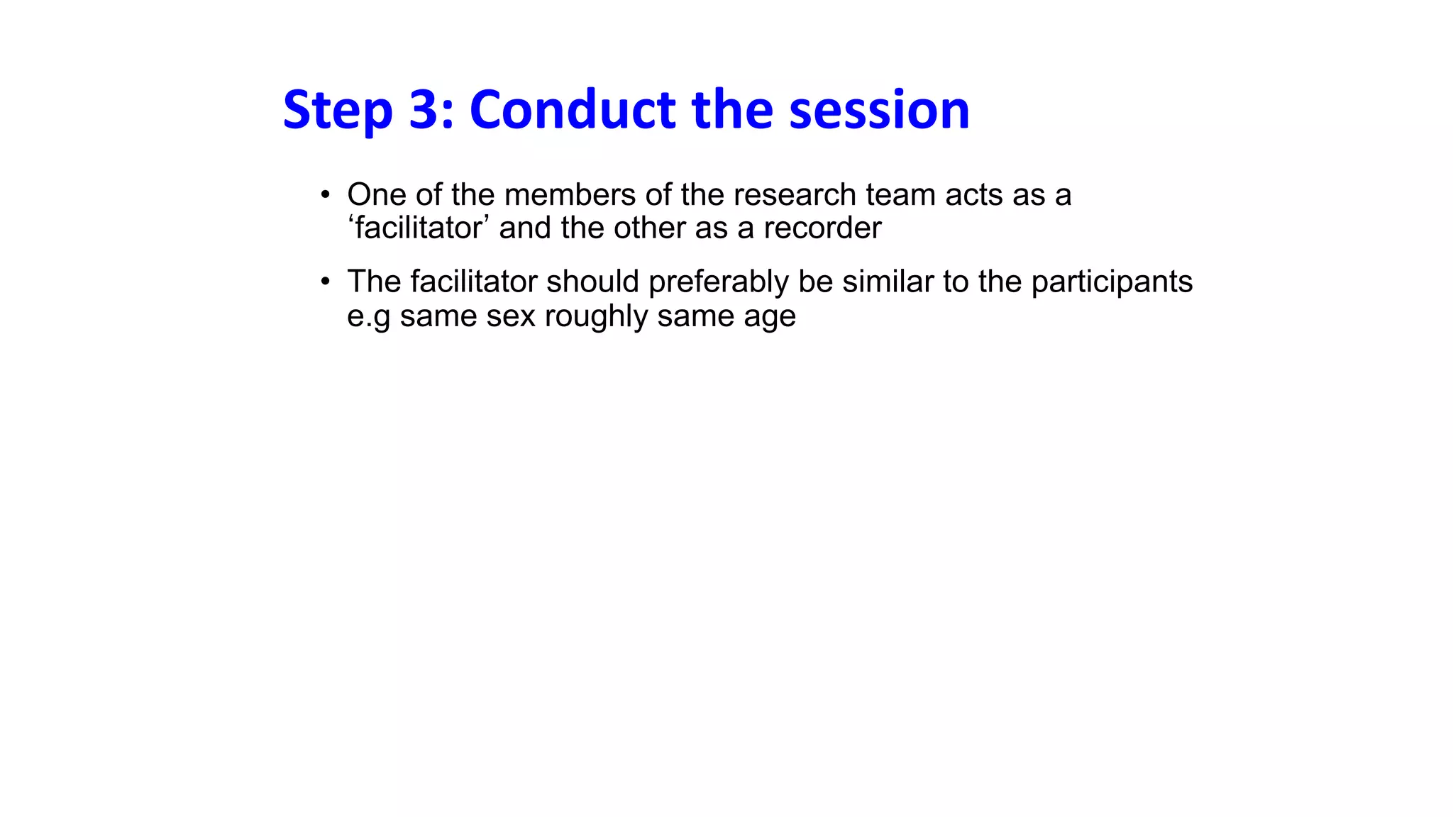 Day Four qualitative workshop | PPT