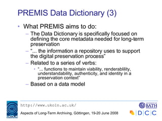 Metadata for digital long-term preservation | PPT | Databases ...