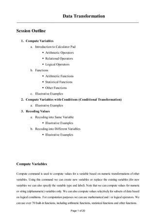 Data Transformation | PDF