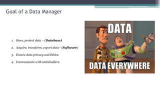 A Typical Day in the life of a data manager. | PPT