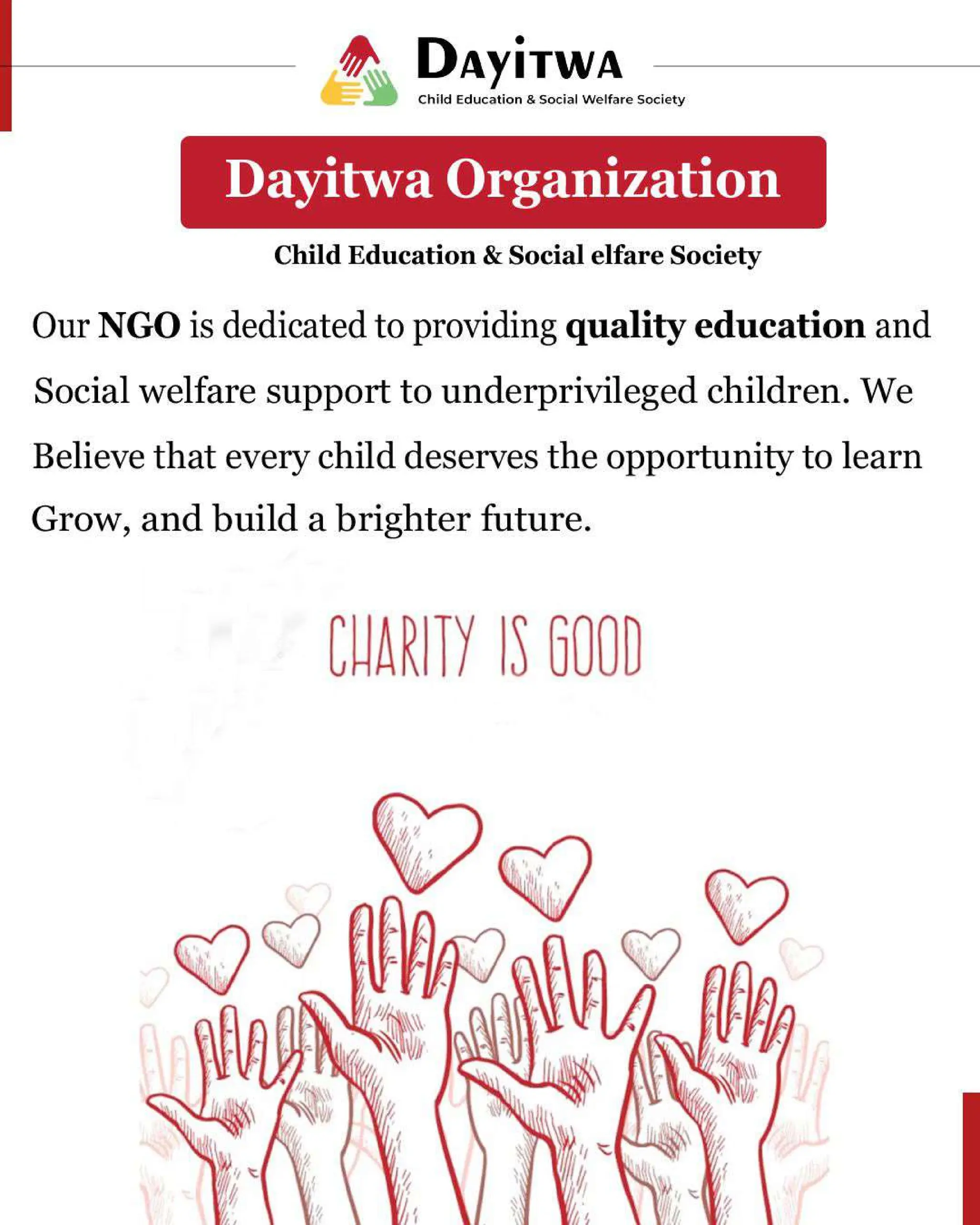 Dayitwa NGO envisions growing as an idea across regions, economies, and ...