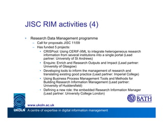 Models for integrating institutional repositories and research ...