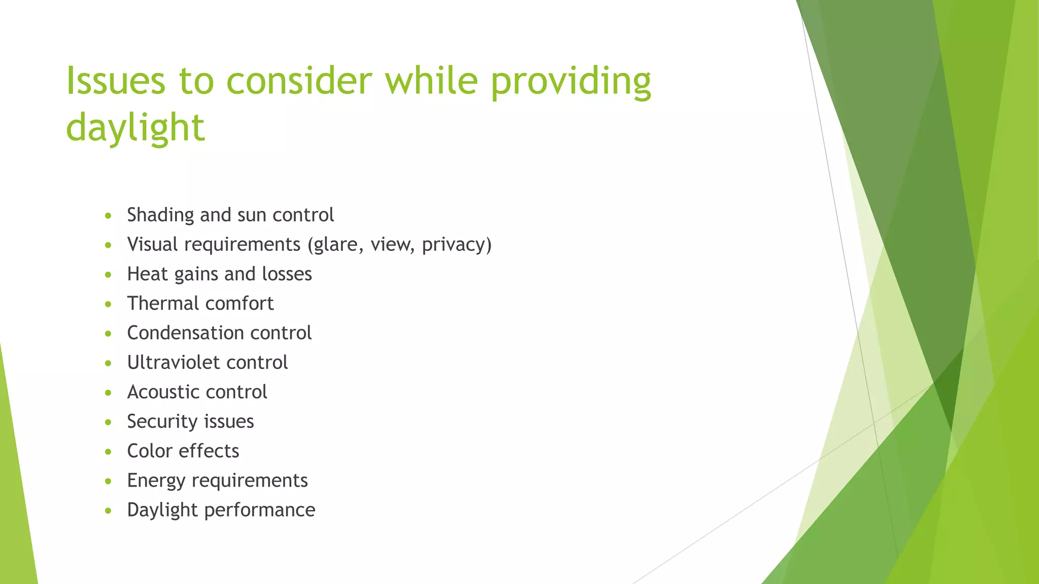 Daylight factor architecture | PPTX